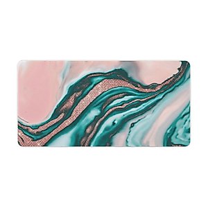 Mouse Pads Rose Gold Glitter Pink Teal Desk Mat Gaming Mousepad Non Slip Rubber Mouse Mat for Desk Keyboard, Wireless Mouse, Office Computer