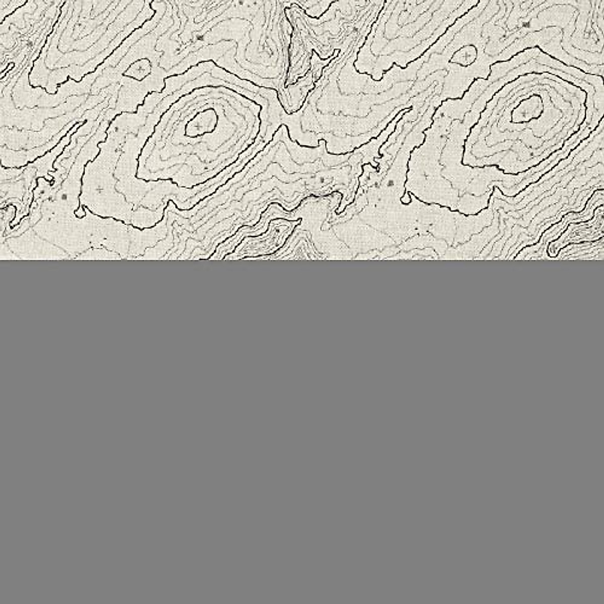 KoolSwitch Fabric by The Yard [ 58 inches x 1 Yard ] Decorative Fabric for Sewing Quilting Apparel Crafts Home Decor Accents (Topographic Map Pattern), Length = 1 Yard