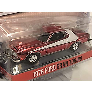 Greenlight 1976 Ford Gran Torino Chrome Red Edition Starsky & Hutch (1975-1979) TV Series Limited Edition to 4, 600Piece Worldwide 1/64 Diecast Model Car 51224