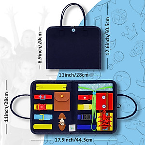 Little Lovi Busy Board Montessori Toys for Toddlers Educational Basic Skills Toy for Children Travel Busy Board Kids Sensory Busy Board