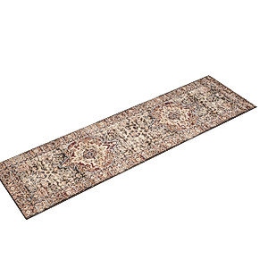SAFAVIEH Bijar Collection Runner Rug - 2'3" x 12', Brown & Rust, Traditional Oriental Distressed Design, Non-Shedding & Easy Care, Ideal for High Traffic Areas in Living Room, Bedroom (BIJ652D)