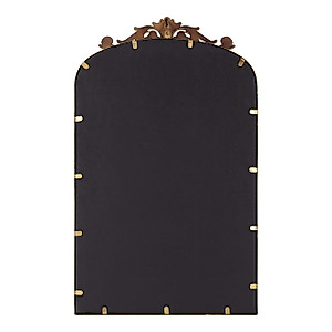 Kate and Laurel Arendahl Traditional Arch Mirror, 19 x 30.75, Antique Bronze, Baroque Inspired Wall Decor