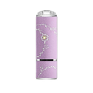 TCELL Natural Beauty 64GB USB 3.0 Flash Drive Decorated with Swarovski Elements Crystal Lavender Purple for Women Student Office Gift, Purple USB Stick