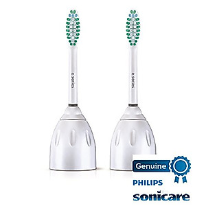 Philips Sonicare Genuine E-Series Replacement Toothbrush Heads, 2 Brush Heads, White, HX7022/66