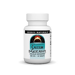 Source Naturals Calcium D-Glucarate 500mg Cellular Detoxifier - 30 Tablets