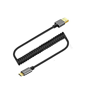 CableCreation Coiled USB to Micro USB Cable 0.56ft to 4ft, USB 2.0 A to Micro USB Charging Data Cord Works for Android Smartphone,Tablet, Wall and Car Charger, Space Gray