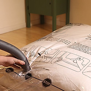 Simple Houseware 15-Pack Vacuum Storage Space Saver for Bedding, Pillows, Towel, Blanket, Clothes Bags (2-Jumbo, 5-XL, 4-L, 4-M)