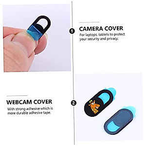 SOLUSTRE USB Camera 3pcs Slider with for Safety Photo Professional Hood Laptop Webcam Covers Cap Tablet Blocker Slide Laptops Giraffe Cartoon Privacy Web Cover Protectors Camera and Lens Ipads