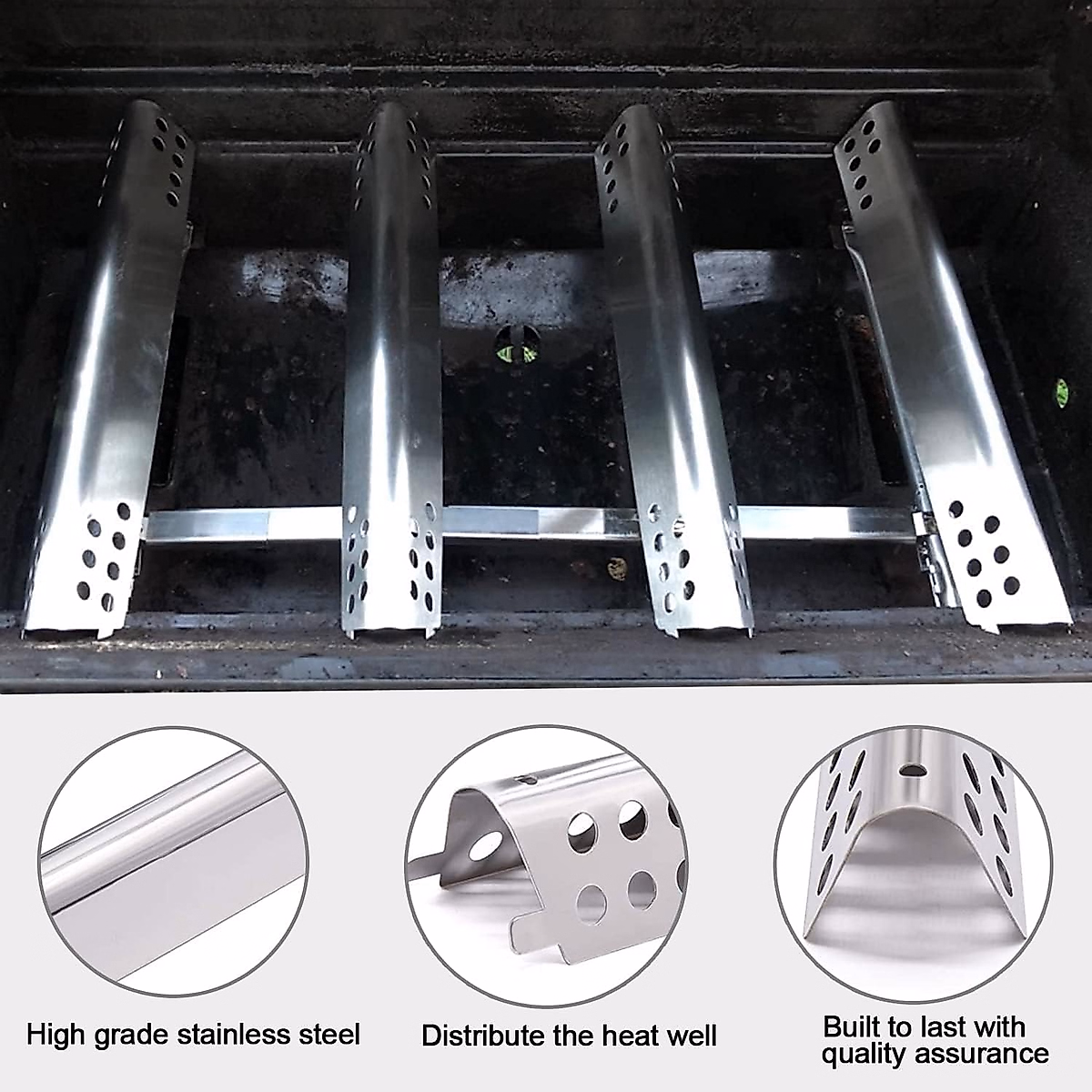 Grill Replacement Parts for Charbroil 2 Burner 463625217 463625219 463673517 463673519 463673019 Grill,17.75 Inch Burner Parts for Char-Broil 2 Burner Grill,Heat Plate for Charbroil 463625217 Grill