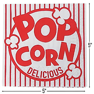 Fun Express Classic Beverage Napkins | Movie Party Theme And Design, 5"
