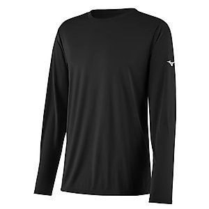 Mizuno Men's Standard NXT Long Sleeve Tee, Black, Small