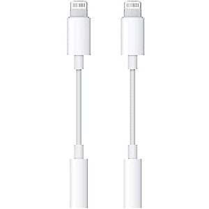 Lightning to 3.5 mm Headphone Jack Adapter, 2 Pack [Apple MFi Certified] iPhone 3.5mm Jack Aux Dongle Cable Converter Compatible with iPhone 14 13 12 11 11 Pro XR XS X 8 7 iPad, Support All iOS