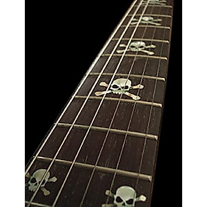 Inlay Sticker Fretboard Position Marker for Guitars and Bass Skulls White Pearl