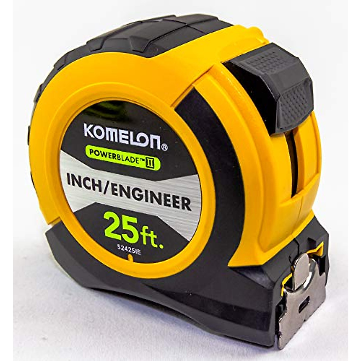 Komelon 52425IE; 25' x 1.06" Powerblade II" Engineer Tape Measure; Yellow/Black