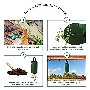 Pri Gardens Upside Down Tomato Planter, 2- Pack(Requires Plants,Soil and Fertilizer, not Included)