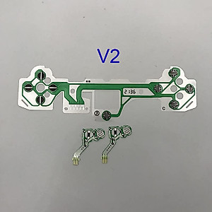 Conductive Film Keypad Flex Cable for PS5 Version 1.0 2.0 Controller Button Ribbon Circuit Board Replacement (Latest V2.0)