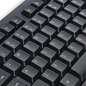 Verbatim Slimline Wired Keyboard USB Plug-and-Play Numeric Keypad Adjustable Tilt Legs Corded Full-Size Computer Keyboard Compatible with PC, Laptop - Frustration Free Packaging Black 99201