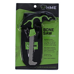 HME Hunting Compact Fixed Stainless Steel Bone Saw with Scabbard