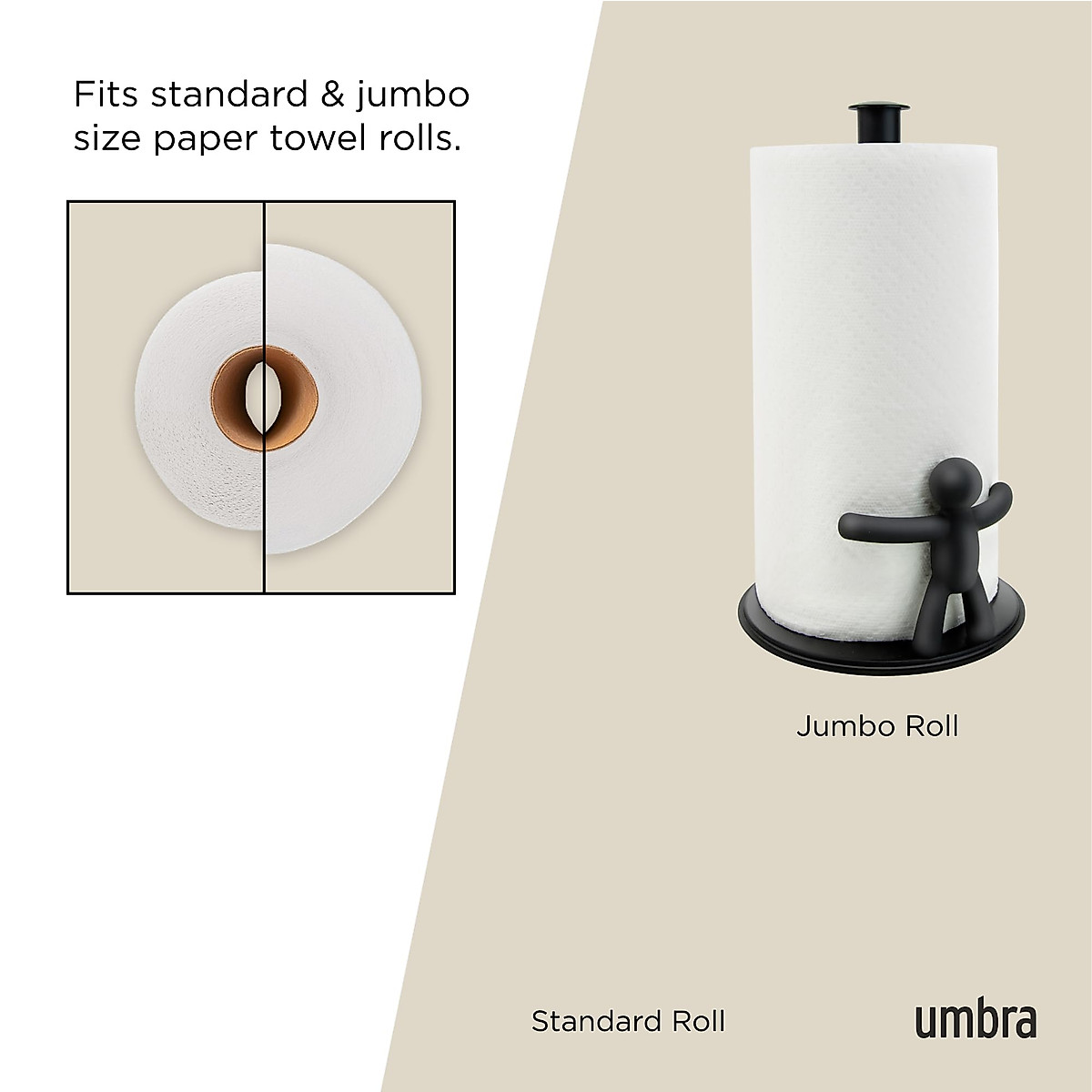 Umbra Buddy Counter Top Paper Towel Holder Black