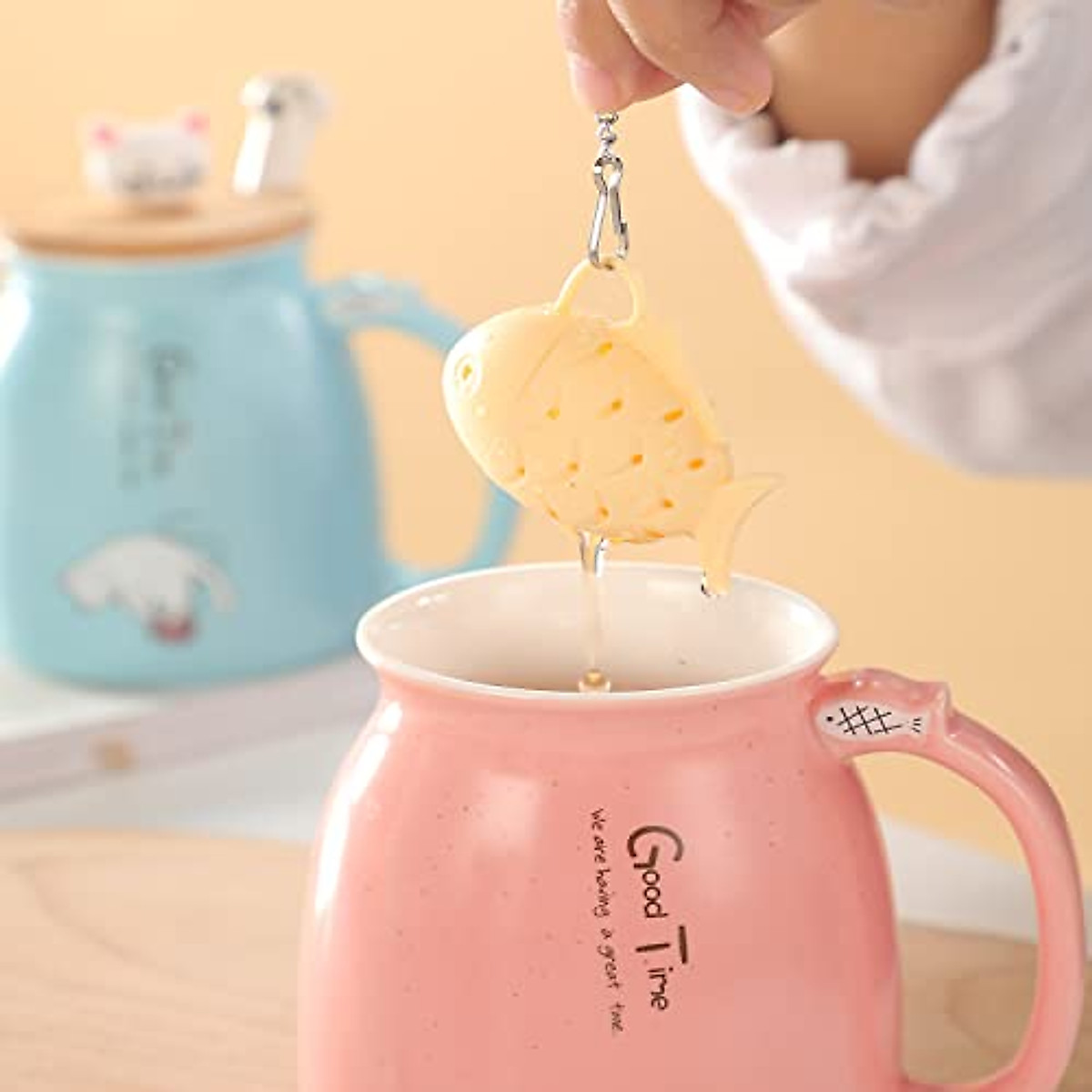BigNoseDeer Cat Mug Cute Ceramic Coffee Mugs with Lovely Kitty Lid Cat Paw Spoon kawaii Coaster Novelty Tea Cup Pink Mug for Women Christmas Mug Mothers Day Gifts Birthday Gifts 380ML