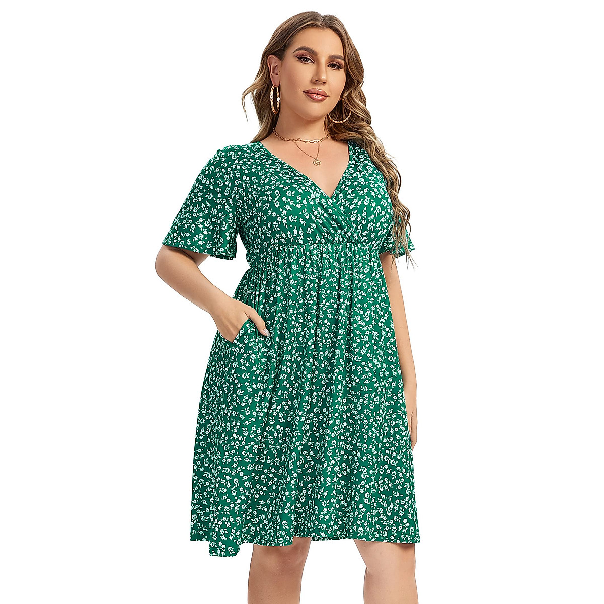 AMZ PLUS Women's Casual, greenf