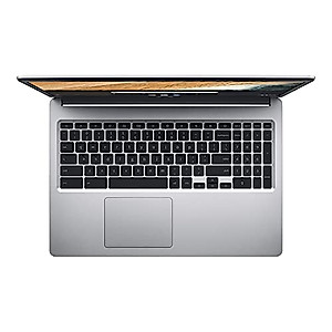 Acer 2023 Flagship Chromebook 15.6/'' FHD 1080p IPS Touchscreen,Intel Celeron N4000 (Up to 2.6GHz),4GB RAM,32GB eMMC,HD Webcam,Gigabit WiFi,12+ Hours Battery,Chrome OS,w/MarxsolCables,Silver