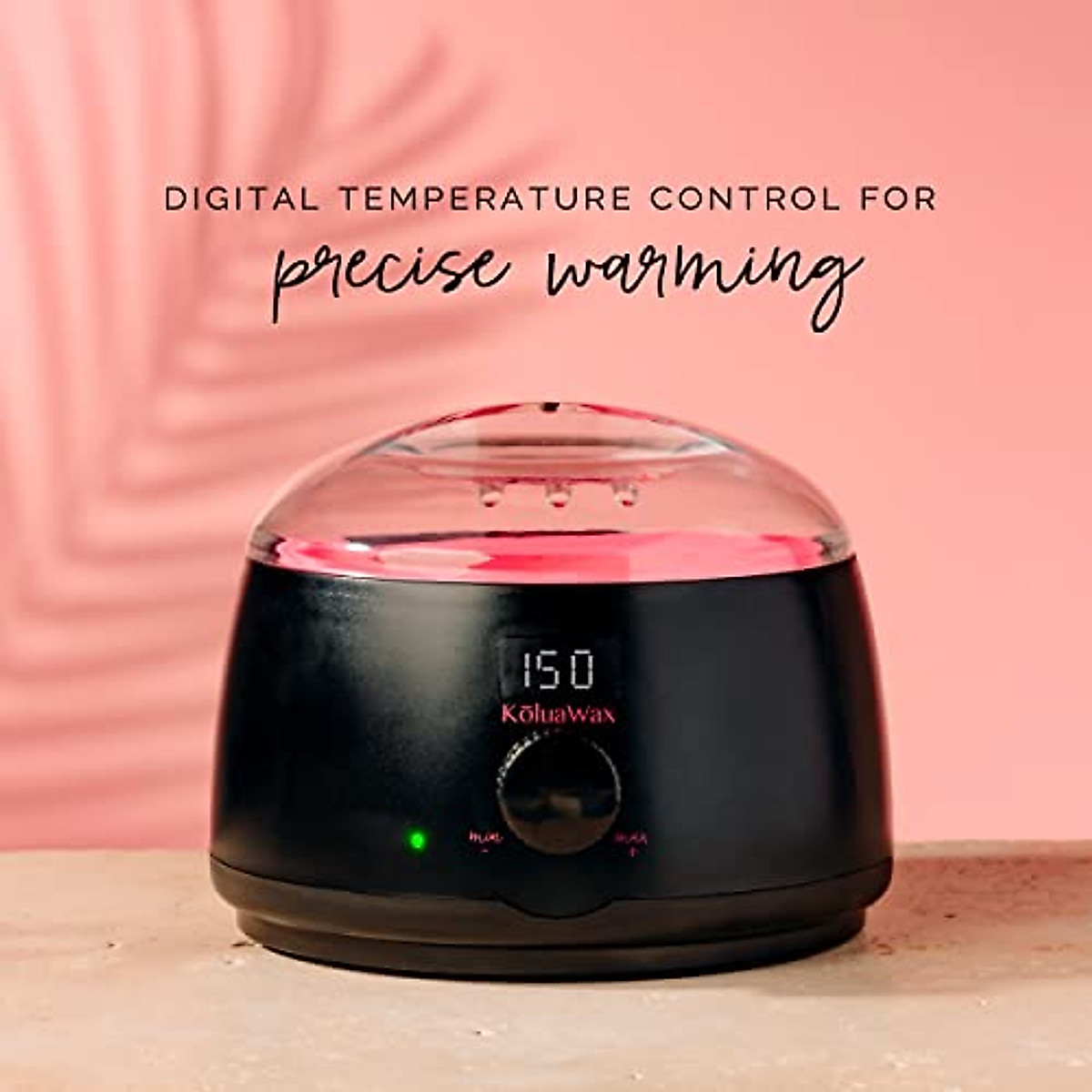 KoluaWax Premium Waxing Kit for Women - Hot Melt Wax Warmer for Hair Removal, Eyebrow, Bikini, Legs, Face, Brazilian Wax & More - Machine + 4-Pack Hard Wax Beads + Accessories, Black