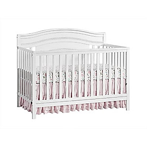 Oxford Baby Briella 4-in-1 Convertible Crib, White, GreenGuard Gold Certified