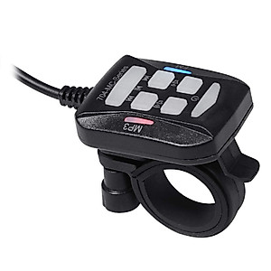 Rockville rocknride (2) RockNRide 3" Powered Bluetooth Metal Motorcycle Handlebar Speakers, Black