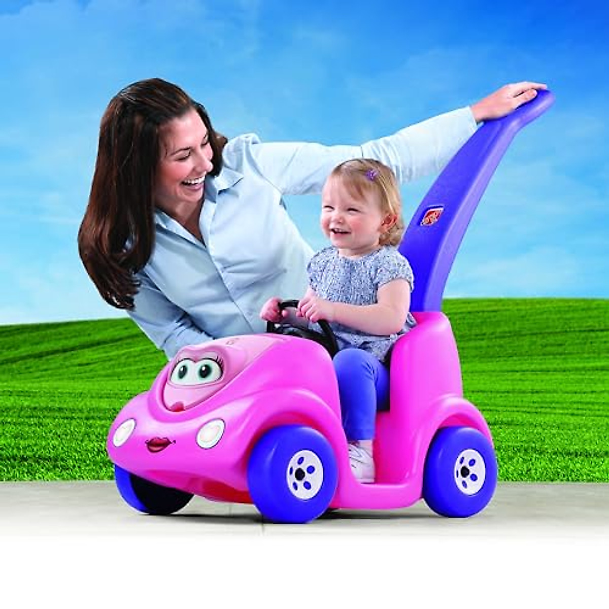 Step2 Push Around Buggy Kids Push Car, Ride On Car with Seat Belt and Horn, Toddlers 18 - 36 Months, Max Weight 50 lbs., Easy Storage, Ideal Stroller Substitute, Pink
