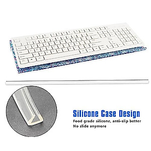 Cityjoy Computer Keyboard Stand Titled PC Gaming Keyboard Stand Riser with Silicone Anti-Slip Case, Acrylic Keyboard Tray Holder for Ergonomic Typing Working at Home and Office (LJ013A Blue)