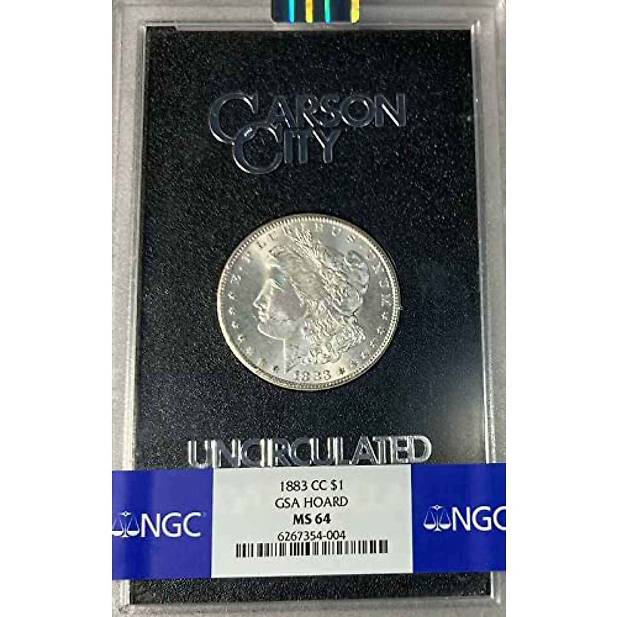 Certified Morgan Silver Dollar 1883-CC MS64 NGC
