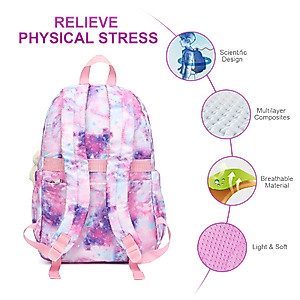 Galaxy Pattern Backpack Kids Backpack for Girls Lightweight Preschool Backpack for Toddlers Boys Girls (12M+) Ages