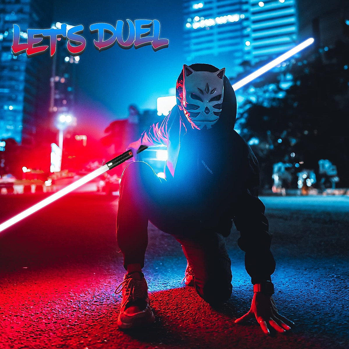 Oomyeh 2Pack FX Dueling Lightsaber Battle Sounds Metal Hilt Update 20 Colors Changeable 4 Modes 2 in 1 Light Sabers Perfect Christmas Halloween Present for Kids