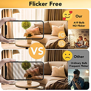 Gina.W led dimmable Light Bulbs 60 watt Soft White Light Bulbs,e26 Light Bulb 800 lumens led Light Bulbs A19 3000K ETL Listed 4 Pack