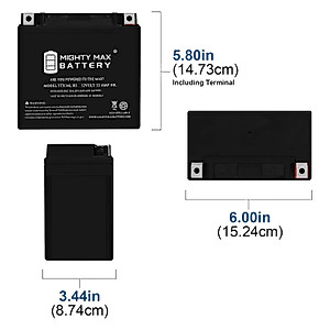 Mighty Max Battery YTX14L-BS Battery for Harley-Davidson 883CC XL, XLH (Sportster) 2005