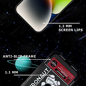 SUIMITAO for iPhone 13 Pro Max Case Cute Astronaut Cartoon Compatible with iPhone 13 Pro Max Case Space Cool Design Mars Phone Case Black