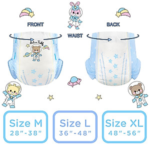 Littleforbig Printed Adult Brief Diapers 80 Pieces (8 Packs) - Astro Babies(M)