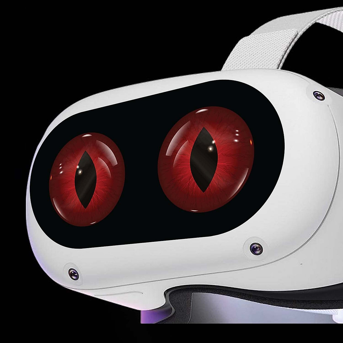 KCD VR Headset Controller Decal Sticker -Front Eyes Skin - Red Robot Cat