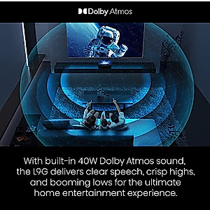 Hisense 100L9G Laser TV Triple-Laser Ultra Short Throw Projector with 100" ALR Screen, 4K UHD, 3000 Lumens, Dolby Vision, Android TV - Black