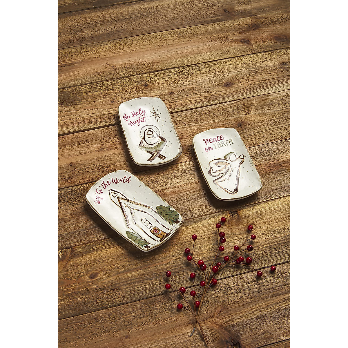 Mud Pie Christmas Religious Everything Plate, Nativity, 4.25"X7.5"