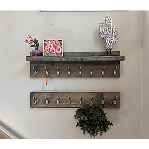 Coat Rack SET of 2 (Choose your Length) Towel RackEntryway Organizer Wall Mounted