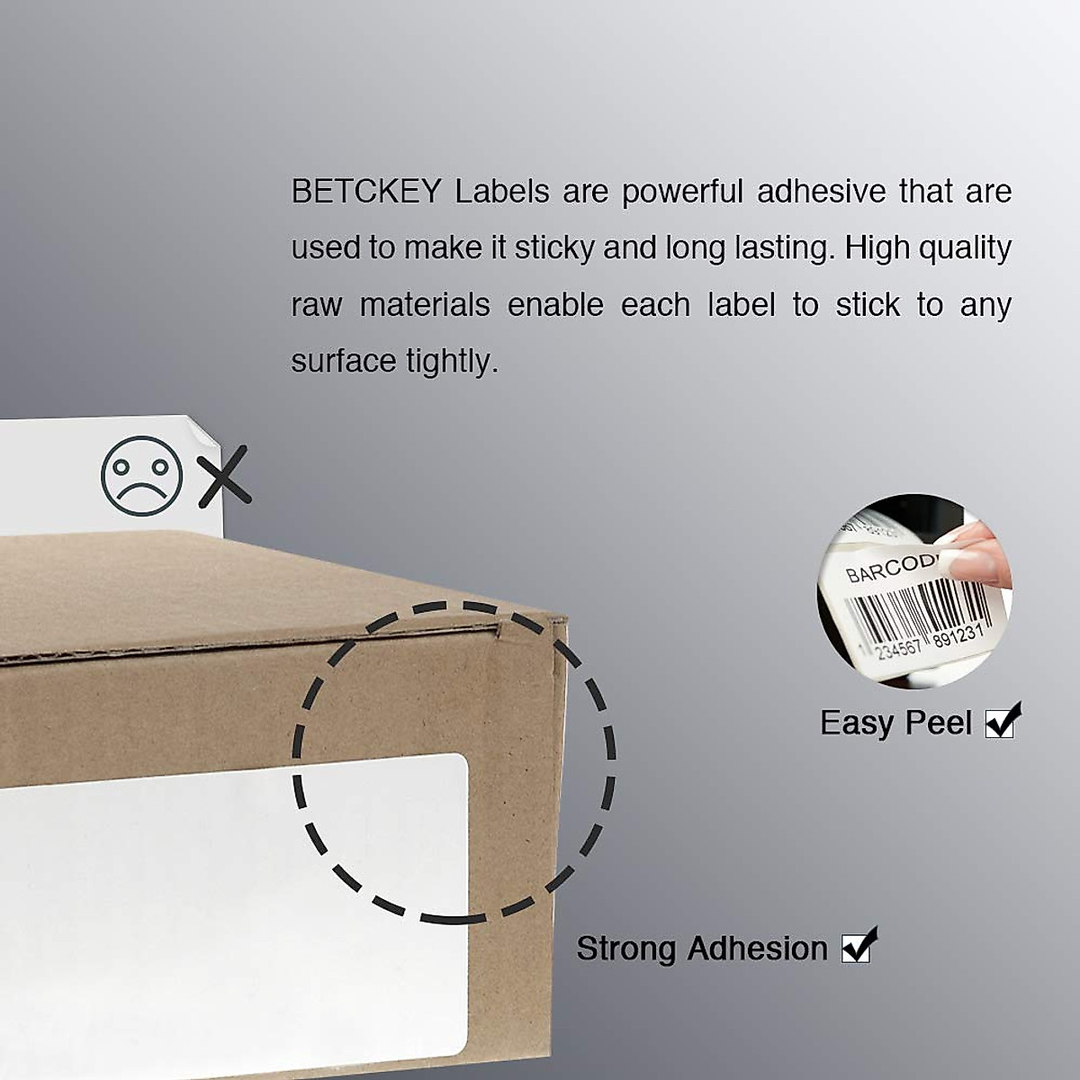 BETCKEY - 4" x 1" (102 mm x 25 mm) Multipurpose Labels Compatible with Zebra & Rollo Label Printer,Premium Adhesive & Perforated [10 Rolls, 13750 Labels]