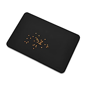 Amazon Basics Waterproof Anti-Slip Silicone Pet Food and Water Bowl Mat, 24 x 16 Inches, Black, Solid