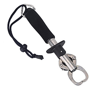 EVTSCAN Fishing Grip,Fishing Gripper,Fish Grabber,Durable 15 kg Weighing Scale Fishing Grip Gripper Fish Lip Grabber with Tape Measure