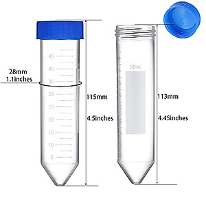 BKMAMLAB Centrifuge Tube 50ml,Conical,PP Material,2 Racks&40 Centrifuge Tubes…