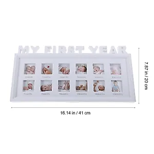 BESPORTBLE Baby First Year Photo Frame 0-12 Month Baby Pictures Baby’S First Year Photo Frame Newborn Growth Photo Frame Keepsake Frame Baby Room Decoration