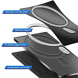 Senose Magnetic Wallet Compatible for Magsafe, Phone Wallet Card Holder Compatible for iPhone 14 Pro Max/14 Pro/14 Plus/14/13 Pro max/13 Pro/13/12 Pro Max/12 Pro/12, Mag Safe Case (Black)