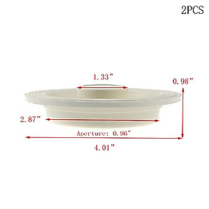 Faotup 2Pcs White Rubber Sink Stoppers Bathtub Stoppers Sink Stopper for Bathroom Laundry Drain Sink Stoppers Universal, 4.01"x4.01"x0.98"