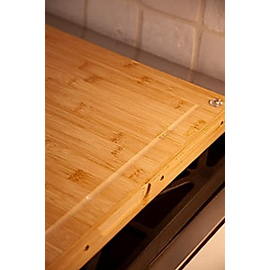 Noodle Board | Stovetop Burner Sink Covers for gas and Electric Stoves RV | Extra Work Surface | XL Serving Tray | Wood